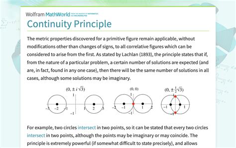 Continuity Principle From Wolfram Mathworld
