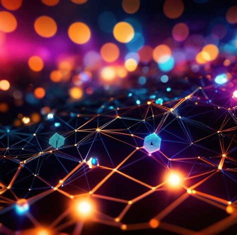 premium photo representation of digital blockchain with glowing