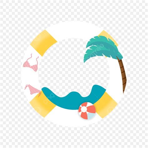 여름 아바타 비키니 배구 코코넛 나무 테두리 일러스트 화신 틀 아바타 프레임 Png 일러스트 및 Psd 이미지 무료 다운로드 Pngtree