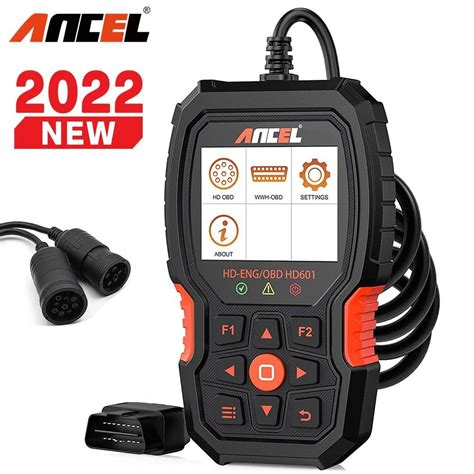 Ancel HD601 Heavy Duty Truck Code Reader Full System OBD2 Diagnostic ...