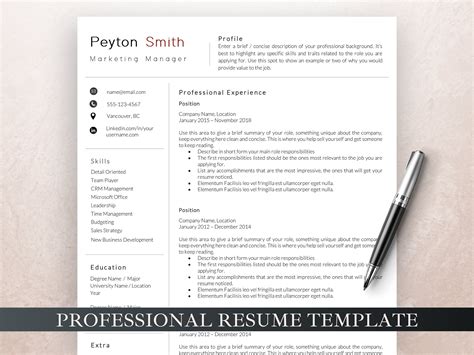 2 Page Resume Format Free Resume Templates Cv Template Design The