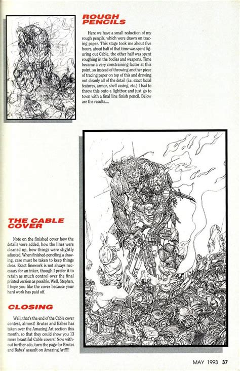 Cable By Bart Sears Wizard Magazine 21 1993 Rwizardmagazine