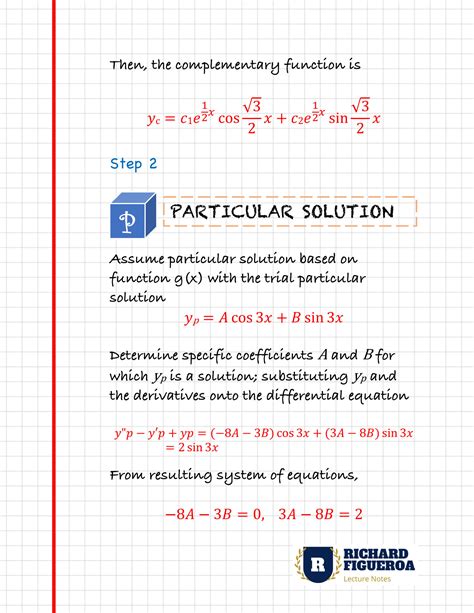 Solution L15 Examples Method Of Undetermined Coefficient Examples