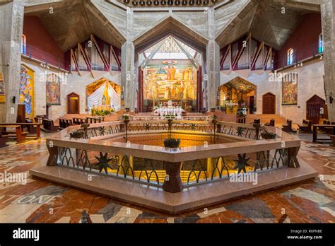 Interior Of Church Of The Annunciation Or The Basilica Of The