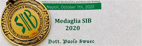 Paolo Swuec Wins Italian Society Of Biochemistry Sib Medal 2020