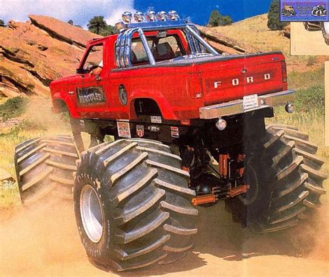 Red Monster Truck With Big Wheels