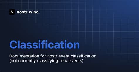 Classification Nostrwine