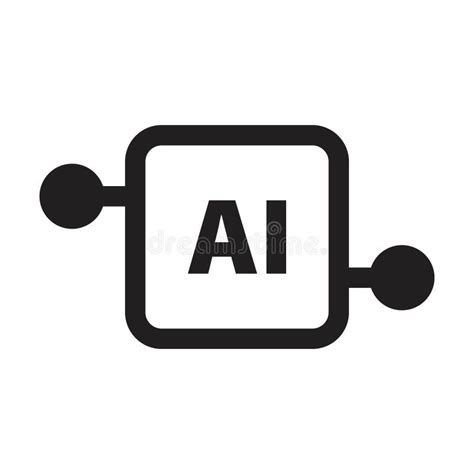 Ai Artificial Intelligence Icon Digital Micro Chip For Computer And