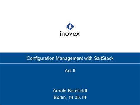 Configuration Management With Saltstack Ppt