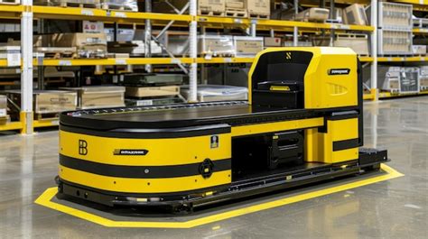 Premium Photo Automated Transportation And Logistics Industry Enhancing With Robotics Integration