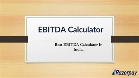PPT EBITDA Calculator Calculate EBIT EBITDA And EBITDA Margin PowerPoint Presentation ID
