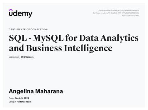 Udemy Udemycourse Udemycertification Udemycertified Sql