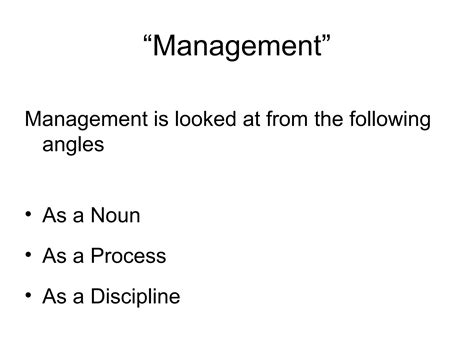 Intro management | PPT