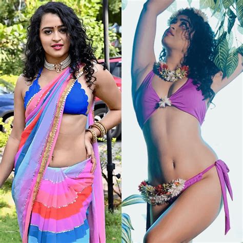 Apsara Rani Saree Vs Bikini South Indian Film Actress R