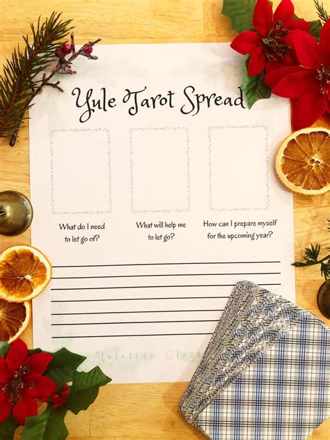 Yule Tarot Spread Digital Download Etsy