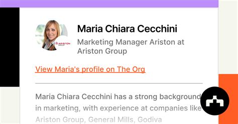Maria Chiara Cecchini Marketing Manager Ariston At Ariston Group
