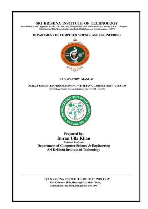 java lab manual 21csl35 cse 1 sri krishna institute of technology
