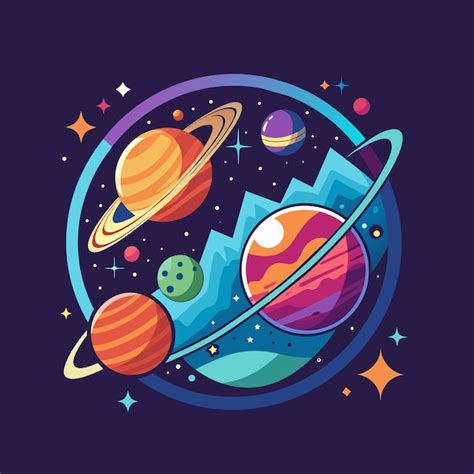 Premium Vector Planets In Outer Space Vector Illustration In Flat Cartoon Style Astronomy T