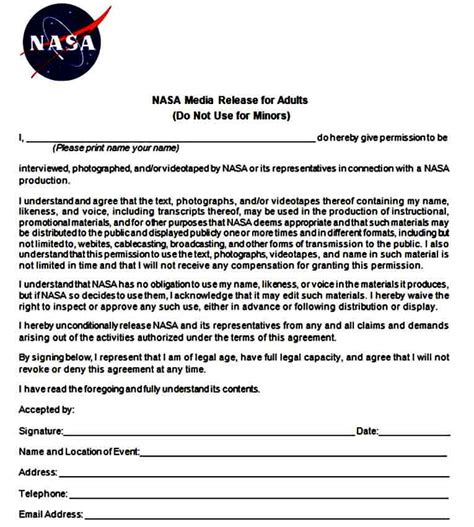 Template Media Release Form Mous Syusa