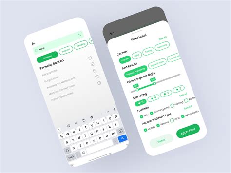 app search and filter user interface by rifat sazzad on dribbble