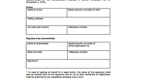 Proxy Forms Template 5 Proxy Templates Formats Examples In Word Excel