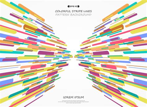 Abstract Vivid Colorful Stripe Line Of Geometric Pattern Background 642472 Vector Art At Vecteezy