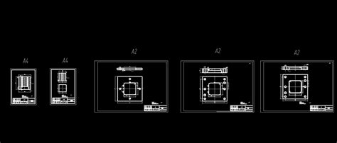 方形盖落料拉深复合模（cad图 Proe三维） Proe 模型图纸下载 懒石网