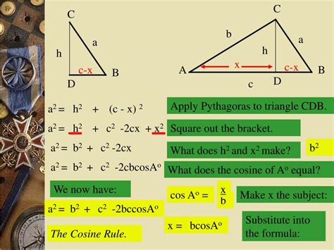 PPT - The Cosine Rule. PowerPoint Presentation, free download - ID:6482242