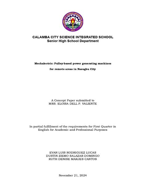 Concept Paper Template Pdf Electric Motor Force