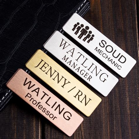 Buy Custom Laser Engraving Metal Logoname Tags Badge For Business