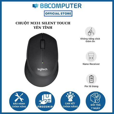 ChÍnh HÃng Chuột Logitech M331 Silent Plus Giảm Ồn Đệm Đỡ Tay