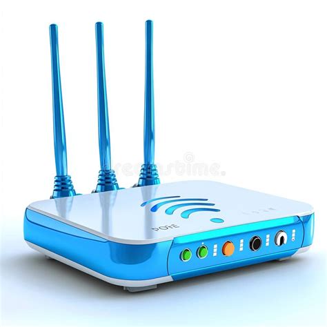 Modern Blue Wireless Router Highspeed Internet Device Wifi Data Home