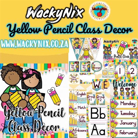 Yellow Pencil Class Decor D226 Wackynix