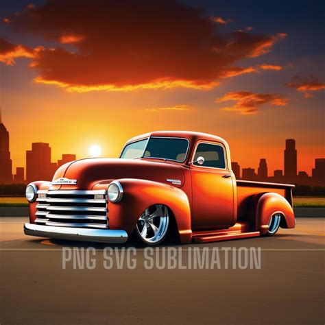 Red 1948 Chevy 3100 Lowrider Truck Png Bundle Etsy