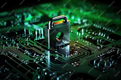 Premium Ai Image Unlock Computer Security Circuit Board