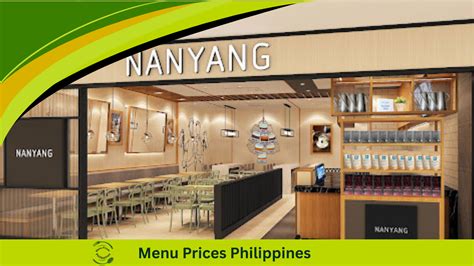 Nanyang Menu With Prices In The Philippines 2026