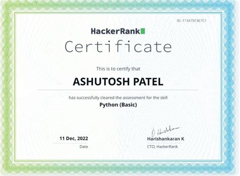 Ashutosh Patel On Linkedin My First Python Certificate