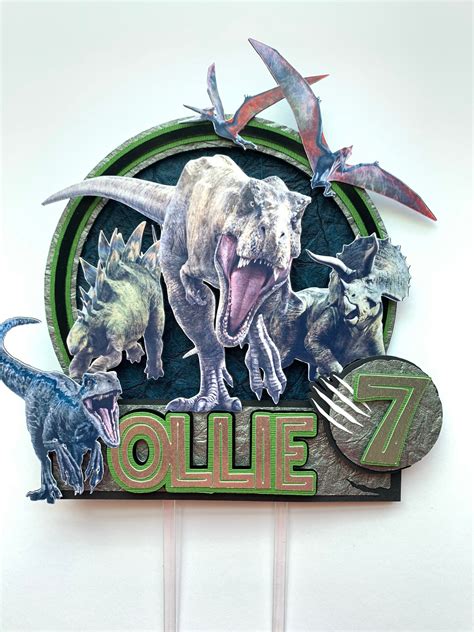 Jurassic World Cake Topper Jurassic Park Decorations Dinosaurs Cake