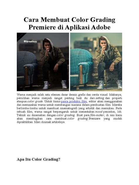 cara membuat color grading premiere di aplikasi adobe pdf