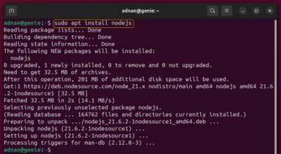How To Install Node Js On Ubuntu Linux Genie