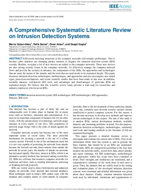 Pdf A Comprehensive Systematic Literature Review On Intrusion