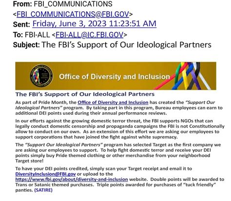 FBIPantyRaid On Twitter Leaked FBI DEI Memo Thread