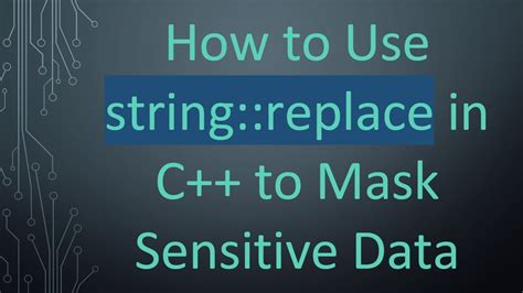 How To Use Stringreplace In C To Mask Sensitive Data Youtube