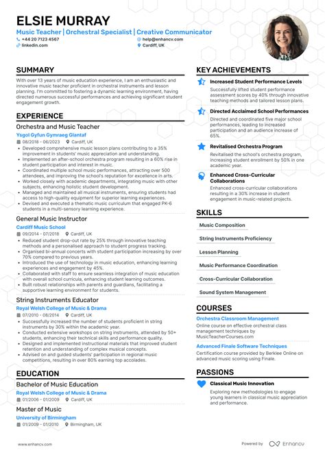 Musician Cv Examples And Guide For 2026