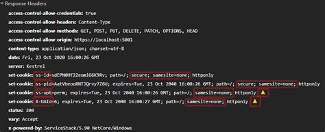 Authorised Api Access Failing Due To Missing Authentication Cookie