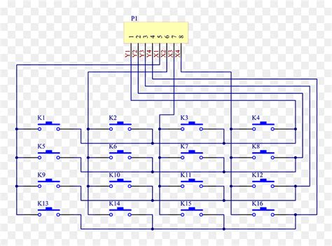 Matrix Keypad Circuit Diagram HD Png Download Vhv