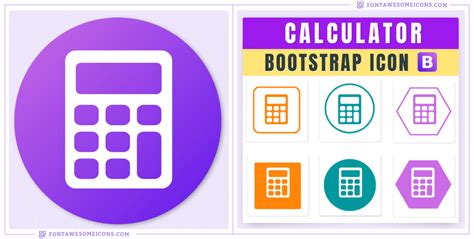 Bootstrap Calculator Icon Math Bi Bi Calculator Icon Code Html Css Color Button