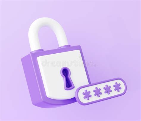 Personal Data Secure 3d Render Closed Padlock And Password Field