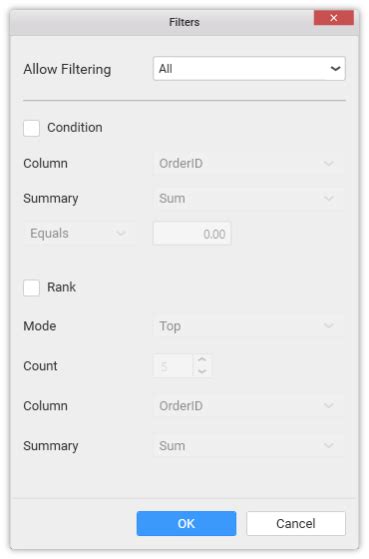 Configuring Widget Filters With Code 192 Alpana Dashboard Designer