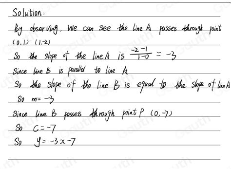 solved the graph below shows line a and point p line b is the